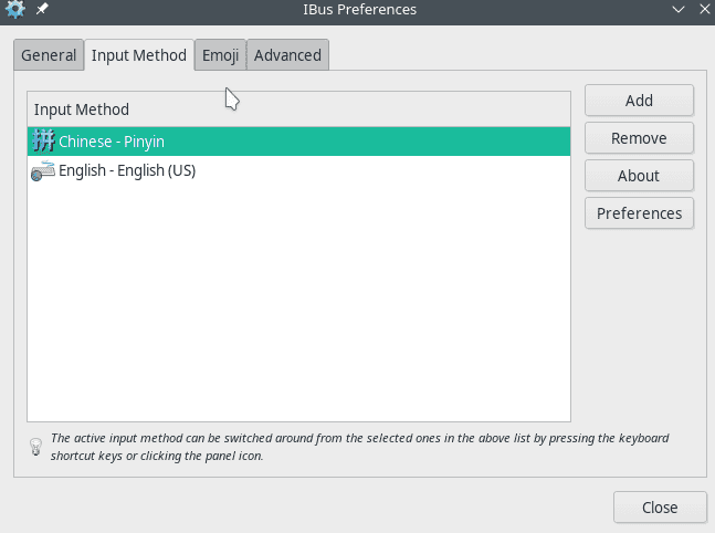 Manjaro KDE 安装 ibus 中文输入法