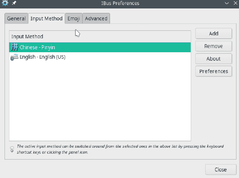 Manjaro KDE 安装 ibus 中文输入法