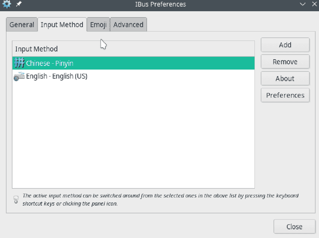 Manjaro KDE 安装 ibus 中文输入法